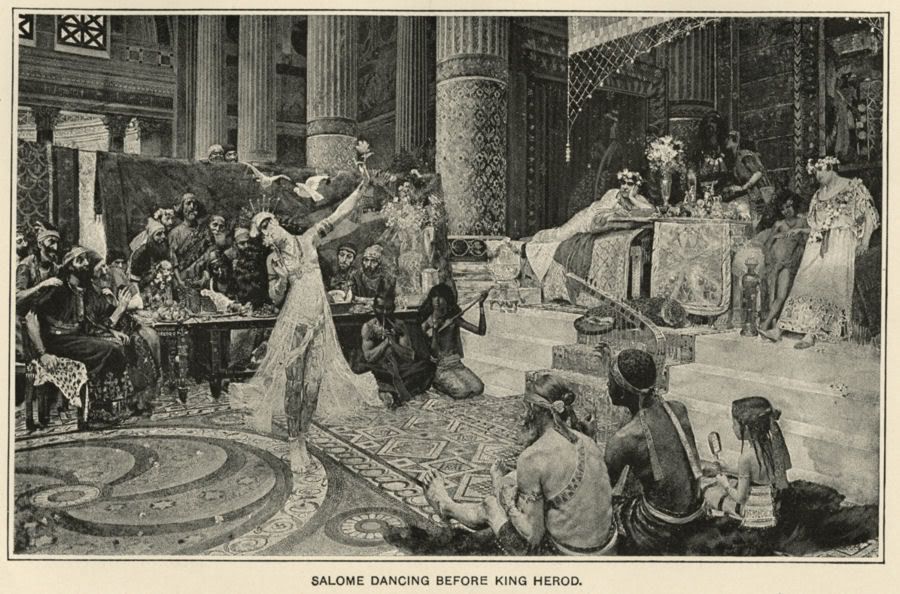 Salome Dance Before King Herad (Matthew XIV; Bible) True 1892 Litho ...