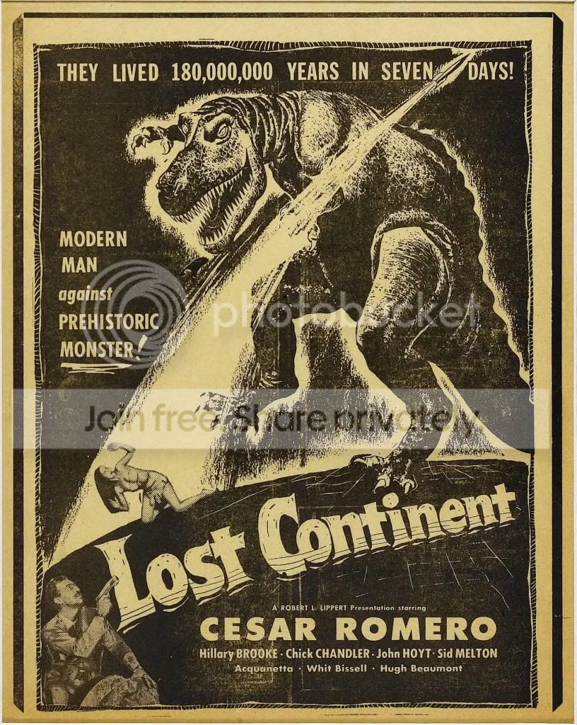 Lost Continent 1951 posters and lobbies