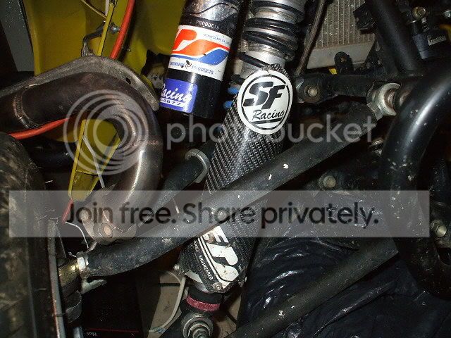 PEP CF Quadtech shock guards and Corbin seat