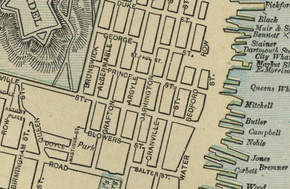 Halifax & Dartmouth, Nova Scotia Street Map: Auithentic 1887; Detailed